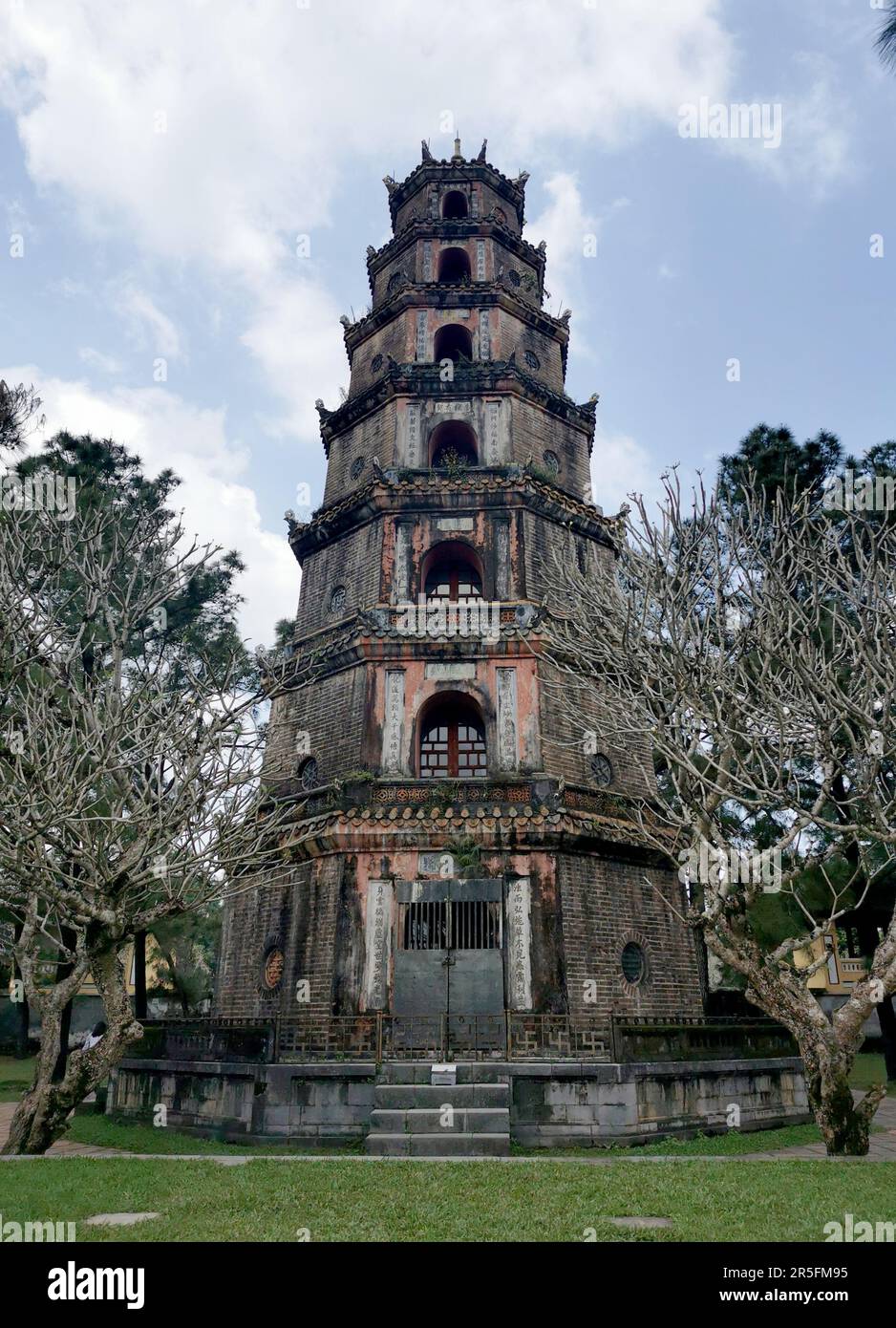 Hue, Vietnam. 03rd Mar, 2023. The seven-story Phuoc Duyen Tower in Thien Mu Pagoda. The pagoda ...