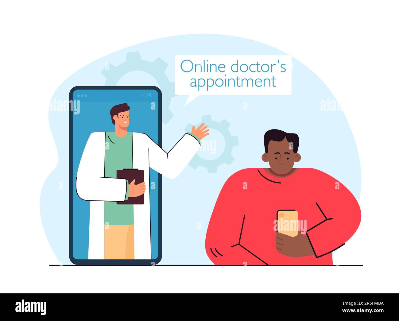Cartoon doctors health online Stock Vector Images - Alamy