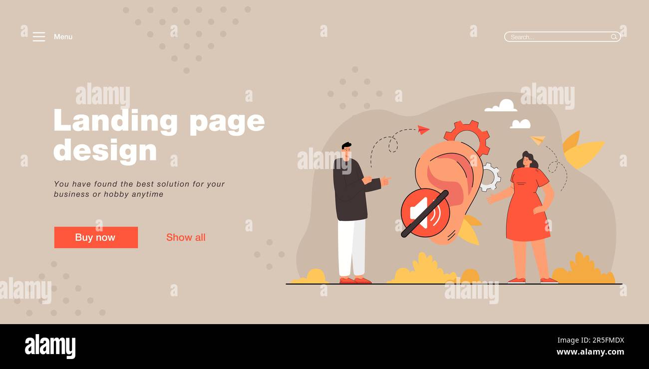 Deaf man and woman communicating through sign language Stock Vector ...