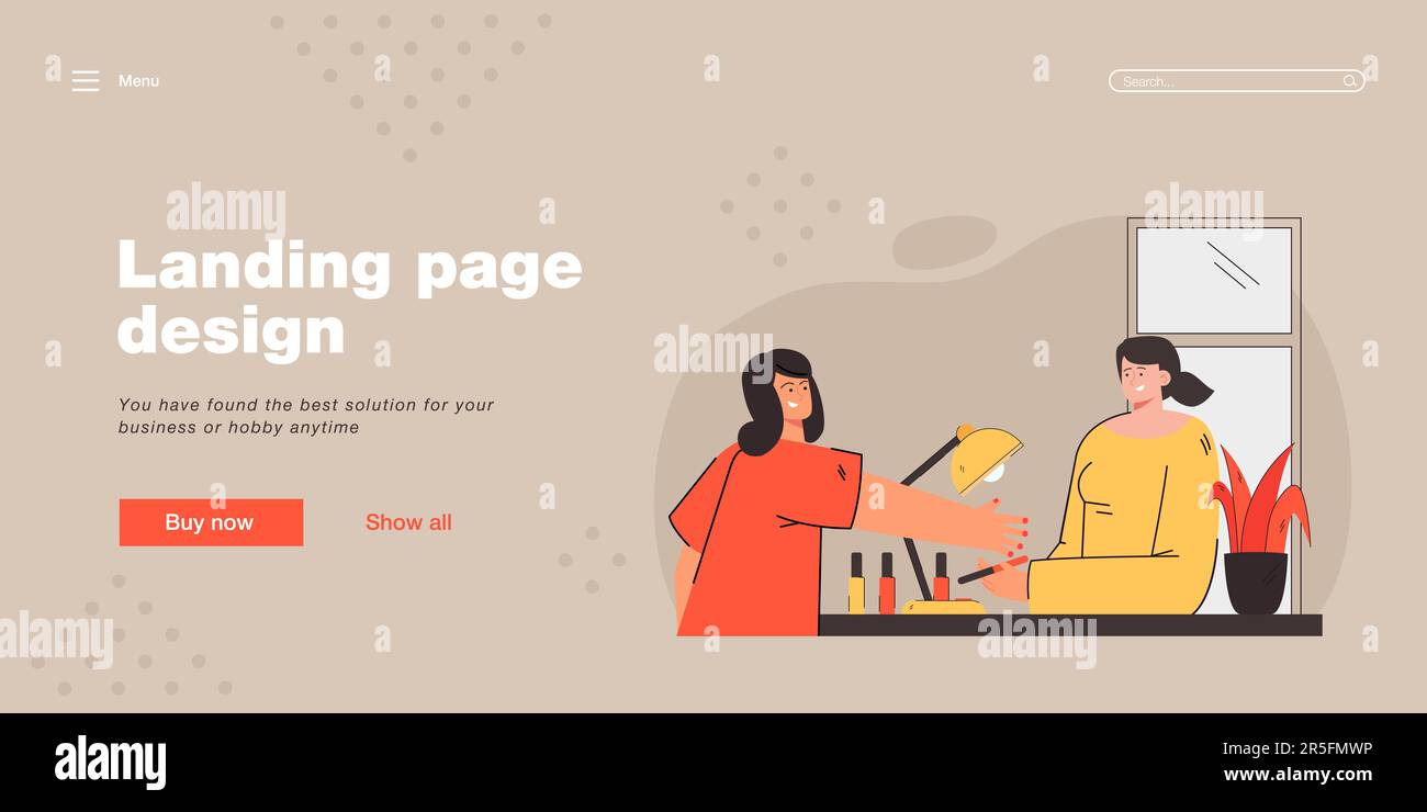 Woman doing manicure vector illustration Stock Vector Image & Art - Alamy