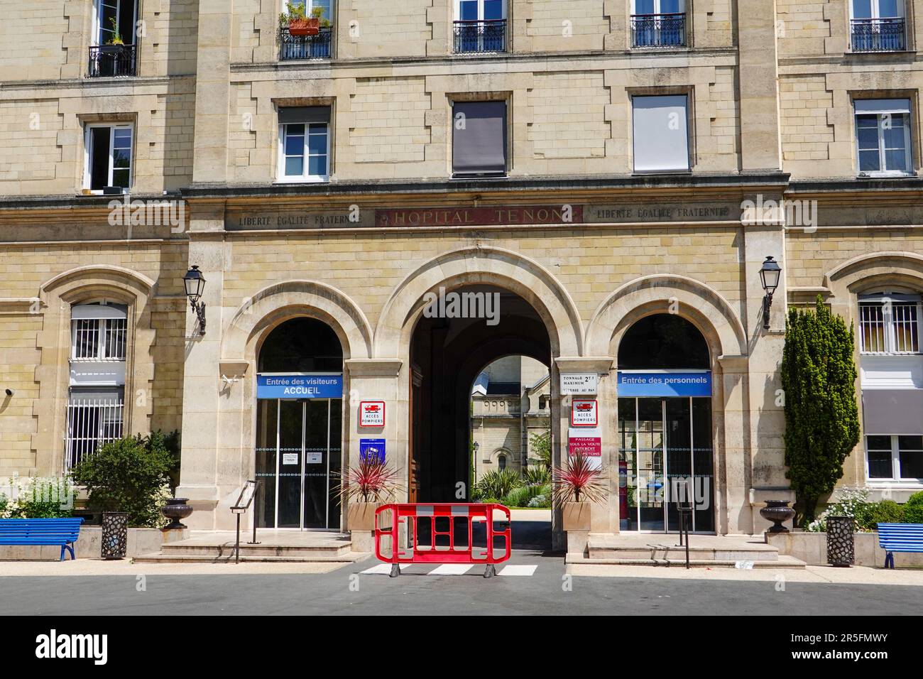 Main entrance, Hôpital Tenon, Tenon Hospital, Paris hospital, 20th ...