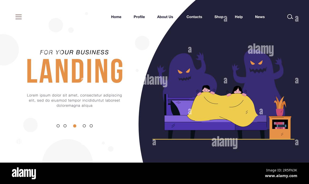 Cartoon little children afraid of ghosts in darkness Stock Vector Image ...