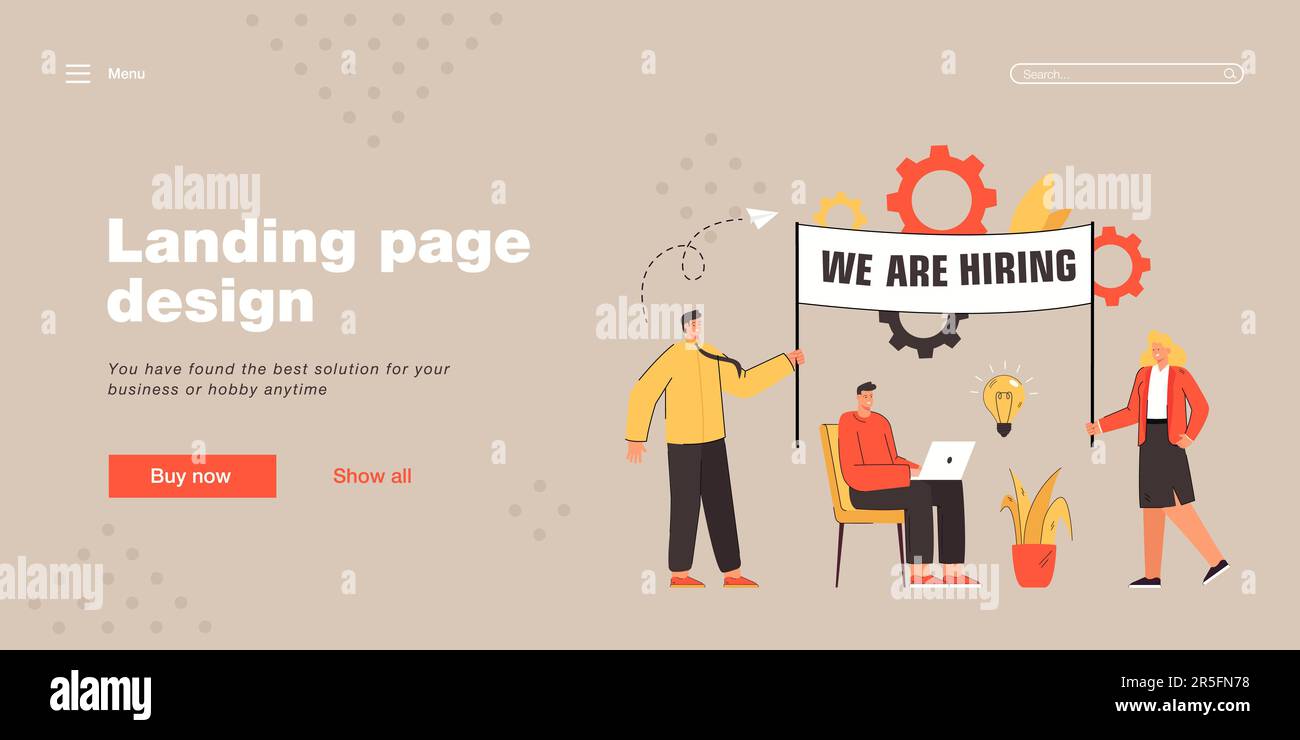 Team of office workers hiring new employees for company Stock Vector ...