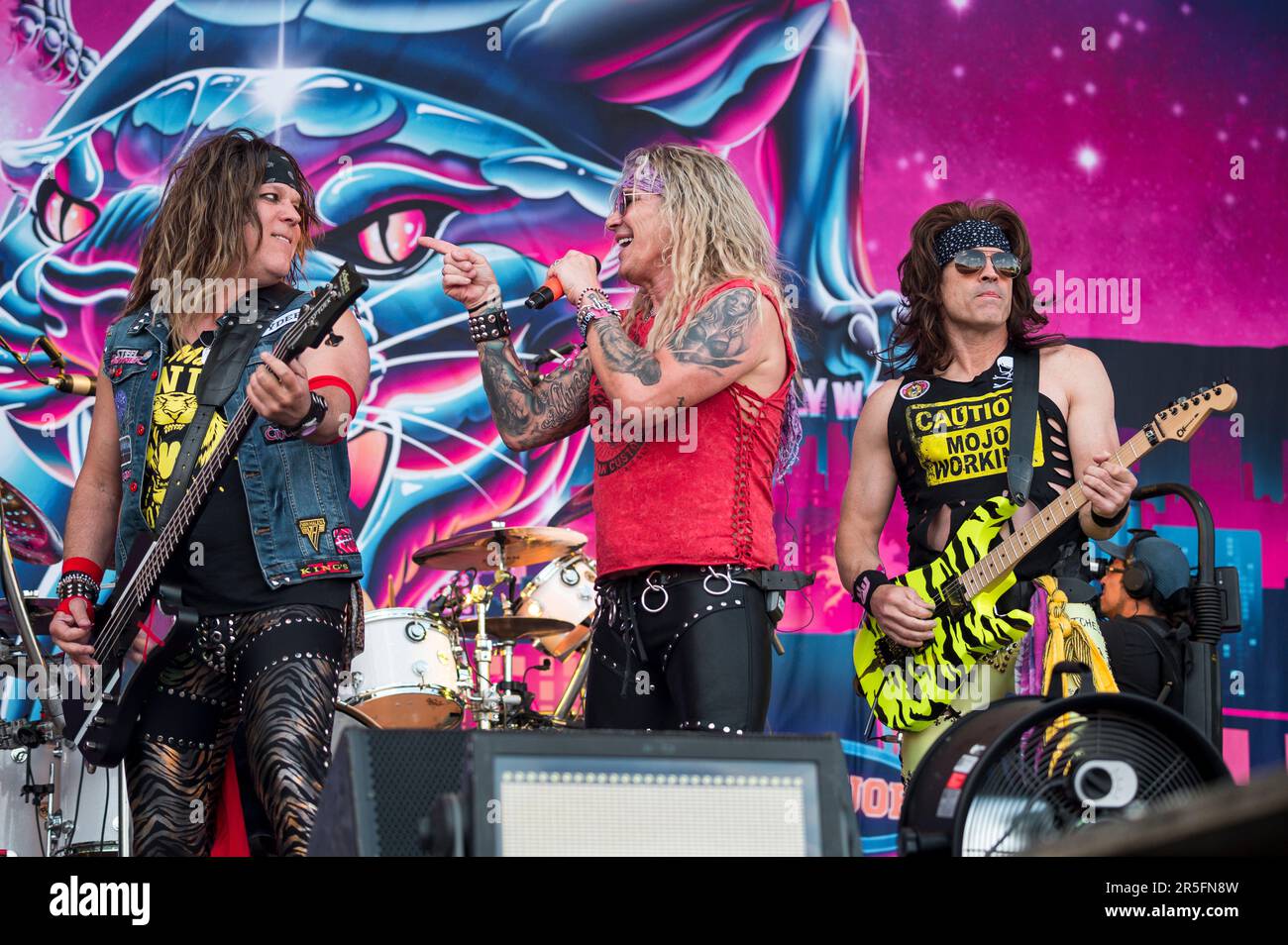 Nuremberg, Germany. 03rd June, 2023. Bassist Spyder (l-r), vocalist ...