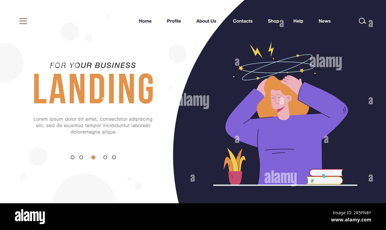 Person dizzy headache Stock Vector Images - Alamy