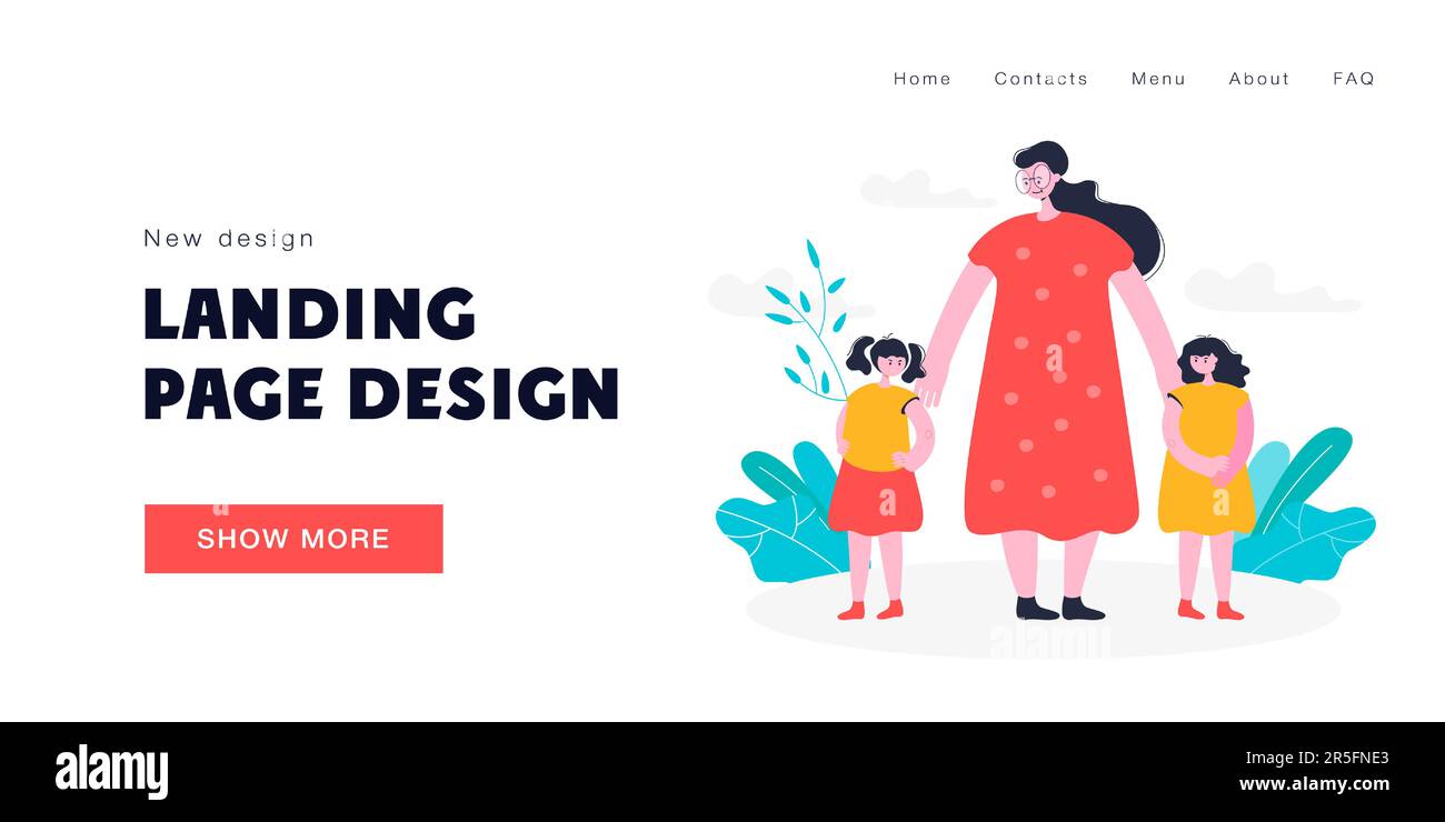 Woman reconciling children vector illustration Stock Vector Image & Art ...