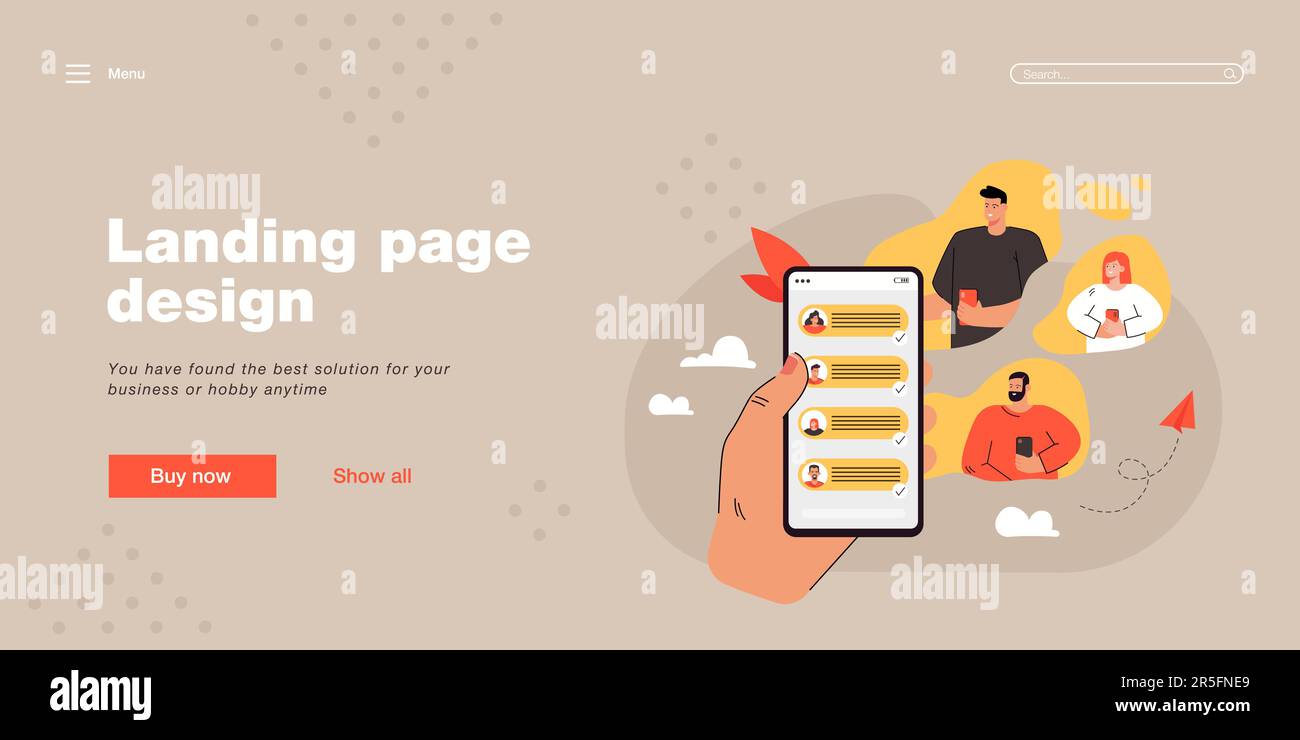 Sharing news online flat vector illustration Stock Vector Image & Art ...