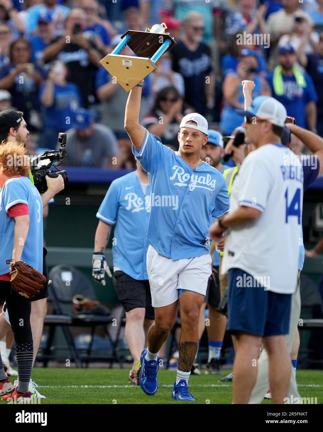 JUN 02, 2023: The Chief's Patrick Mahomes brings home another championship to KC at Kauffman ...