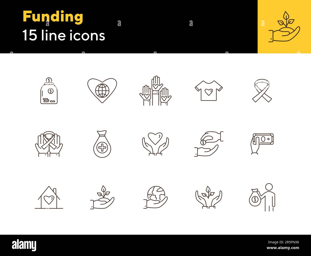 Fund raising icons Stock Vector Image & Art - Alamy