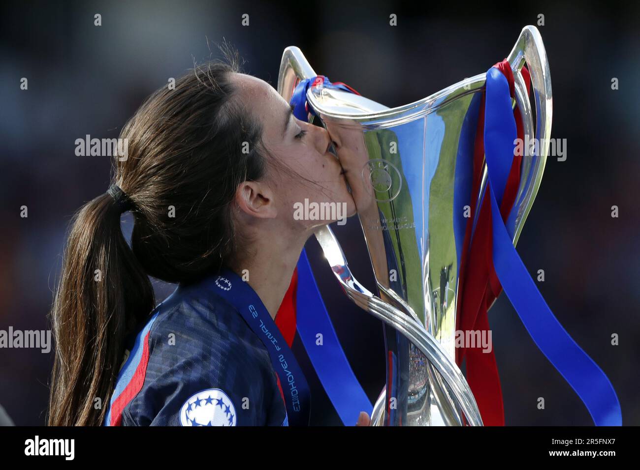 EINDHOVEN - Nuria Rabano of FC Barcelona with UEFA Womens Champions ...