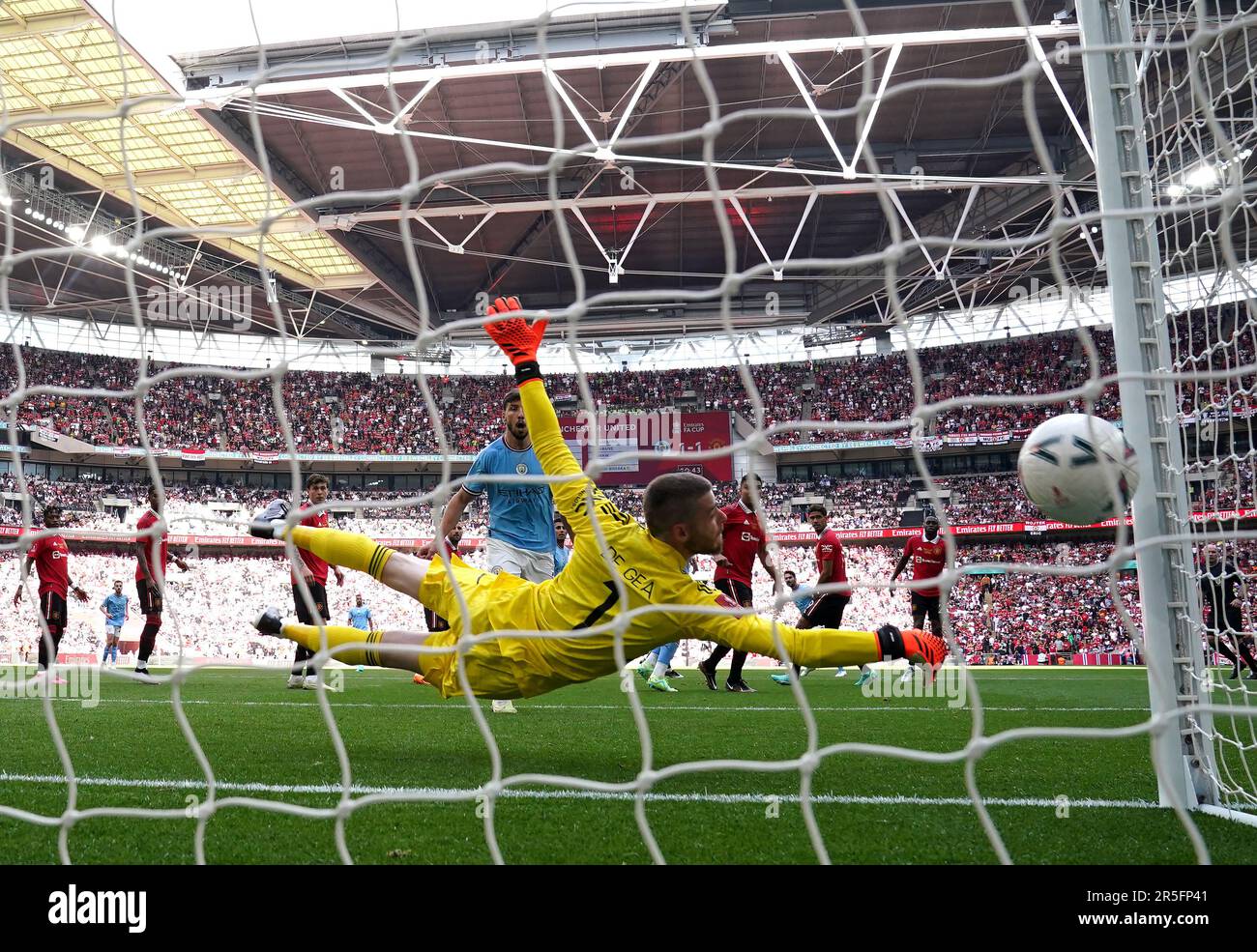 Manchester City's Ilkay Gundogan scores their side's second goal of the ...