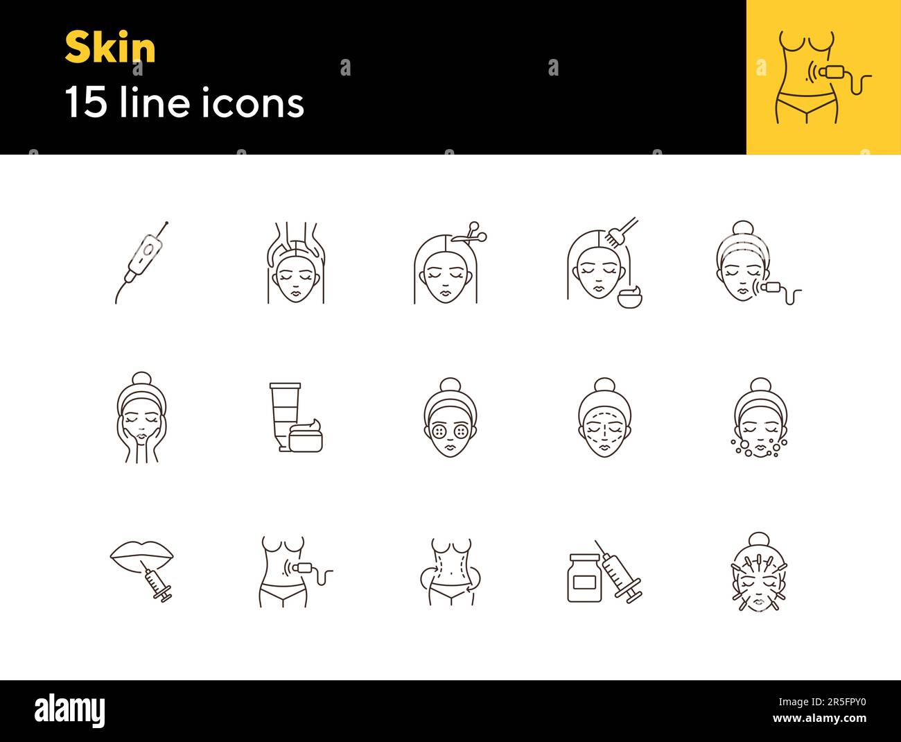 Skin icon set Stock Vector Image & Art - Alamy