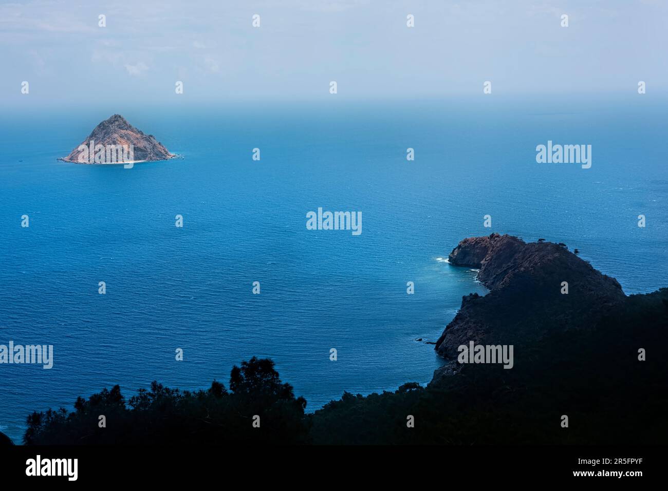 View of Suluada Island from Cape Gelidonya, Lycian Way, Turkey Stock ...