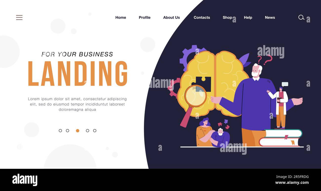 Sad grandfather losing memory Stock Vector Image & Art - Alamy