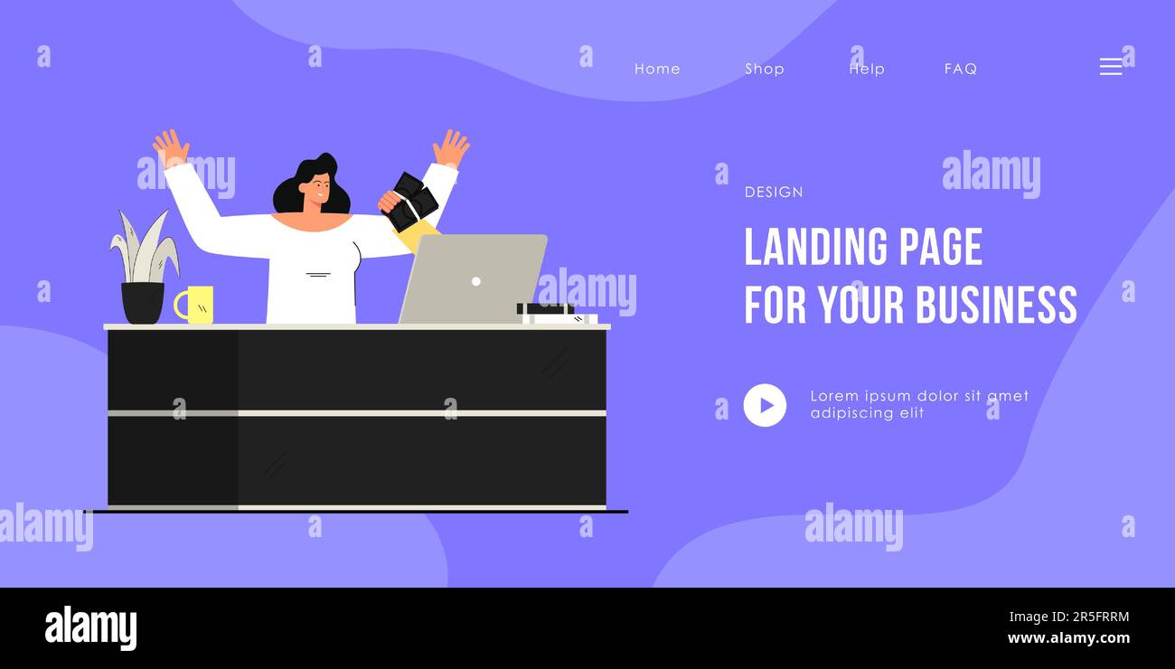 Online payment success young woman Stock Vector Images - Alamy