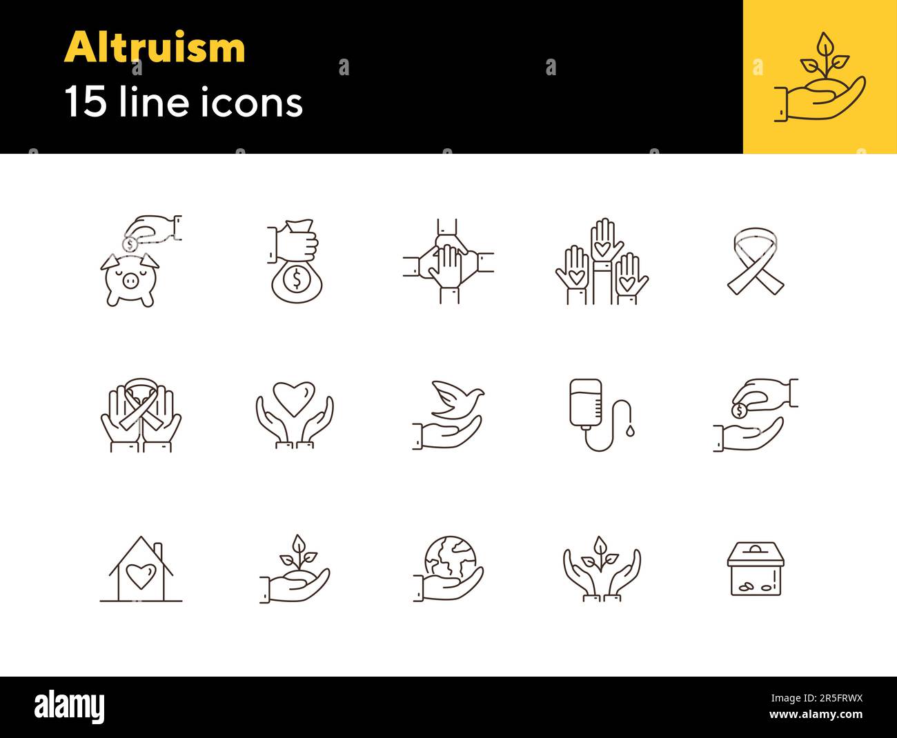 Altruism icons Stock Vector Images - Alamy
