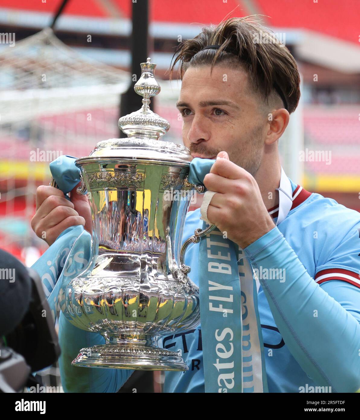 London, UK. 03rd June, 2023. Jack Grealish (MC) at the Emirates FA Cup ...