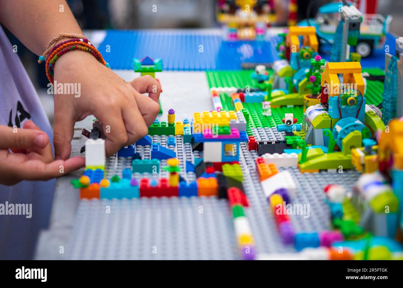 Students demonstrate robotics training as part of the Robotics Festival ...