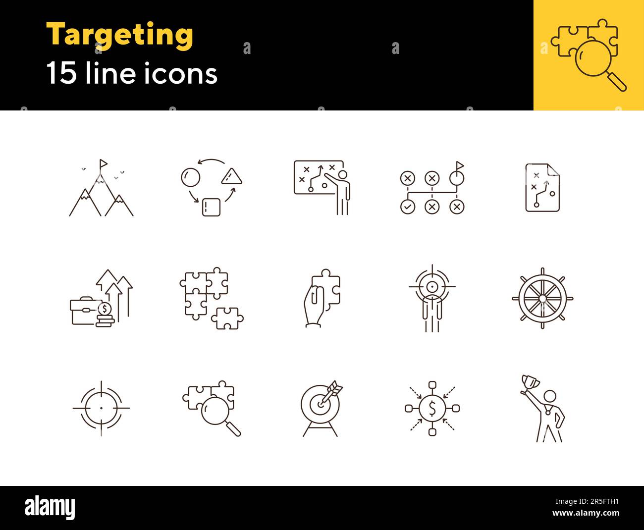 Targeting icon set Stock Vector Image & Art - Alamy