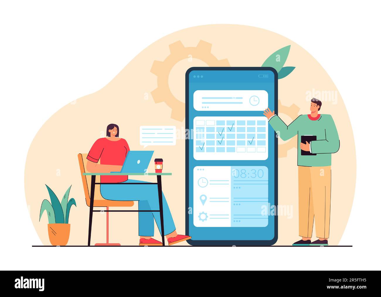 Company workers creating and launching new mobile appCompany workers ...
