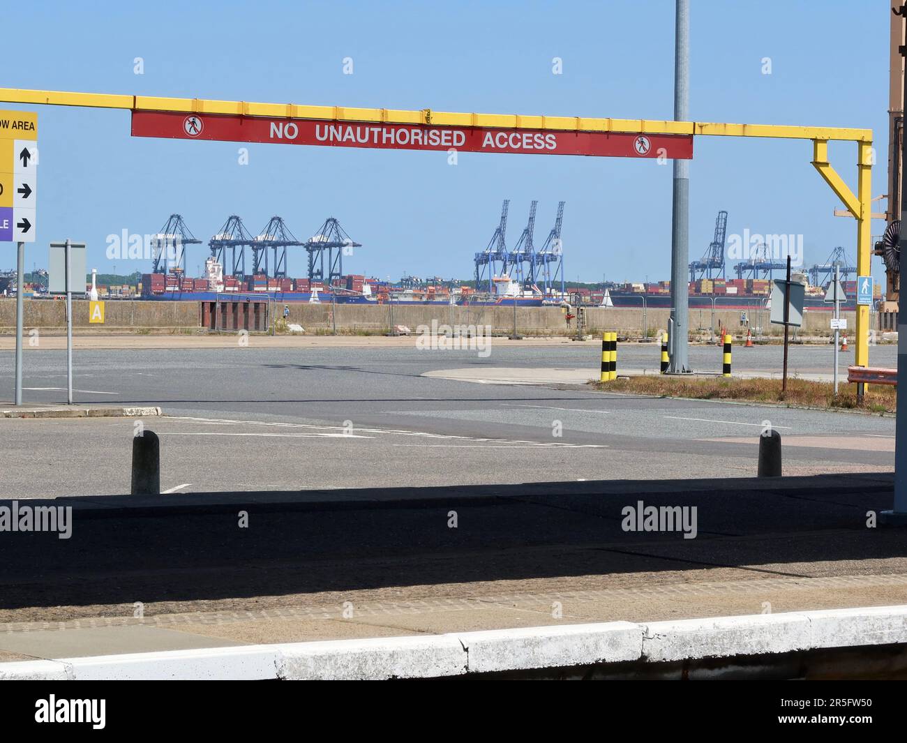 Harwich, Essex - 3 June 2023 : No unauthorised access to the working ...
