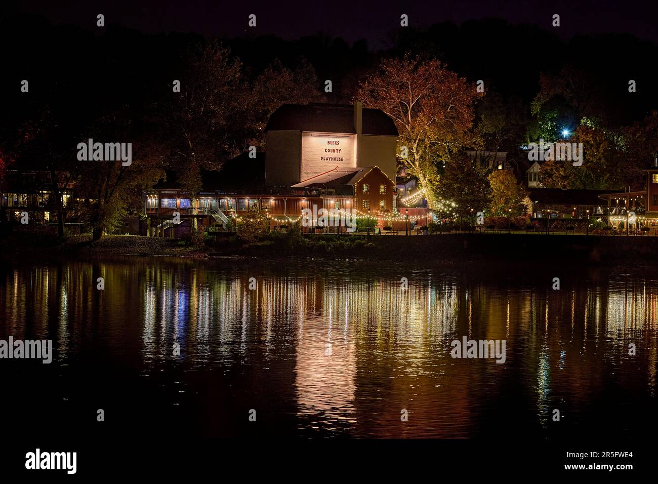 New Hope,Pennsylvania,USA, Looking towards Bucks County Playhouse in ...