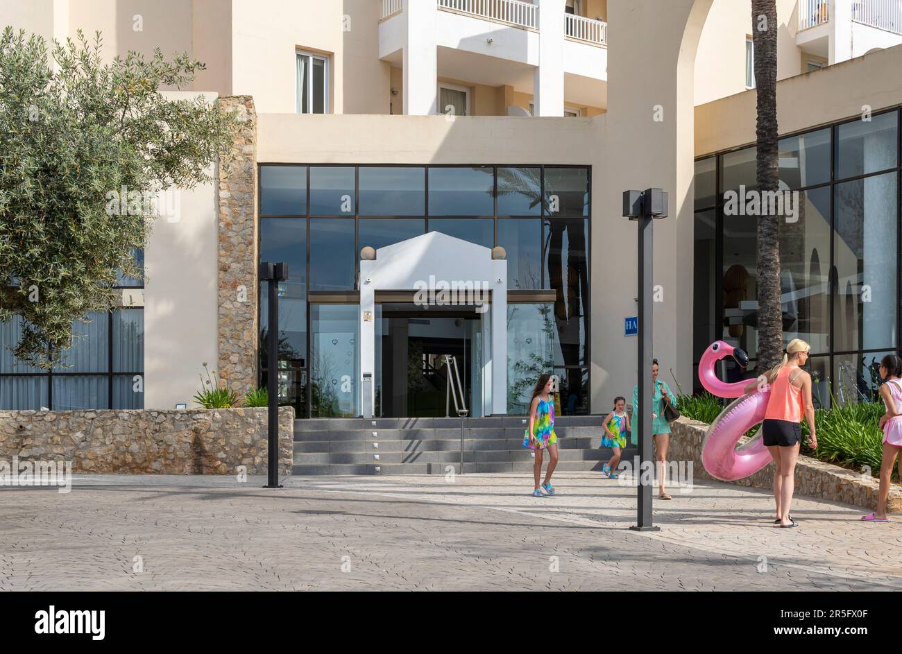 Sa Coma, Spain; june 03 2023: Main facade of the hotel Protur Safari ...