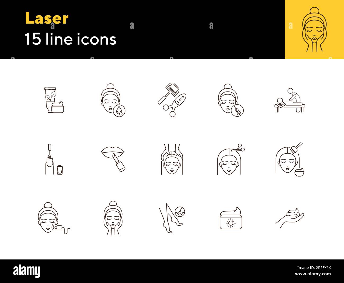 Laser line icon set Stock Vector Image & Art - Alamy