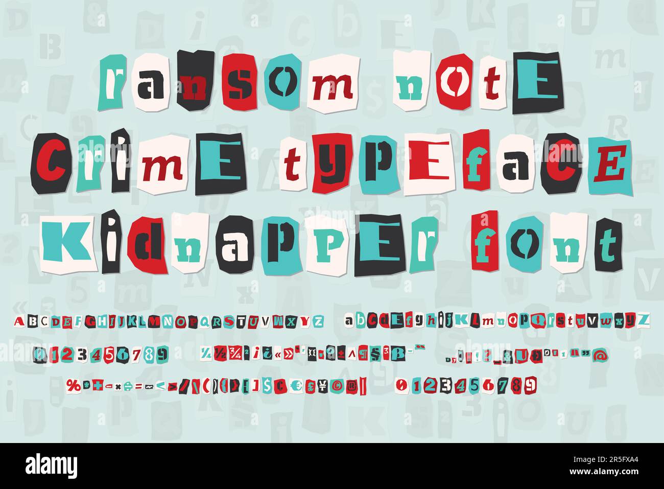 Cut newspaper magazine letters numbers hi-res stock photography and ...