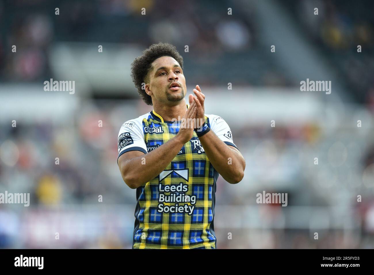 Newcastle, England - 3rd June 2023 - Derrell Olpherts (16) of Leeds ...