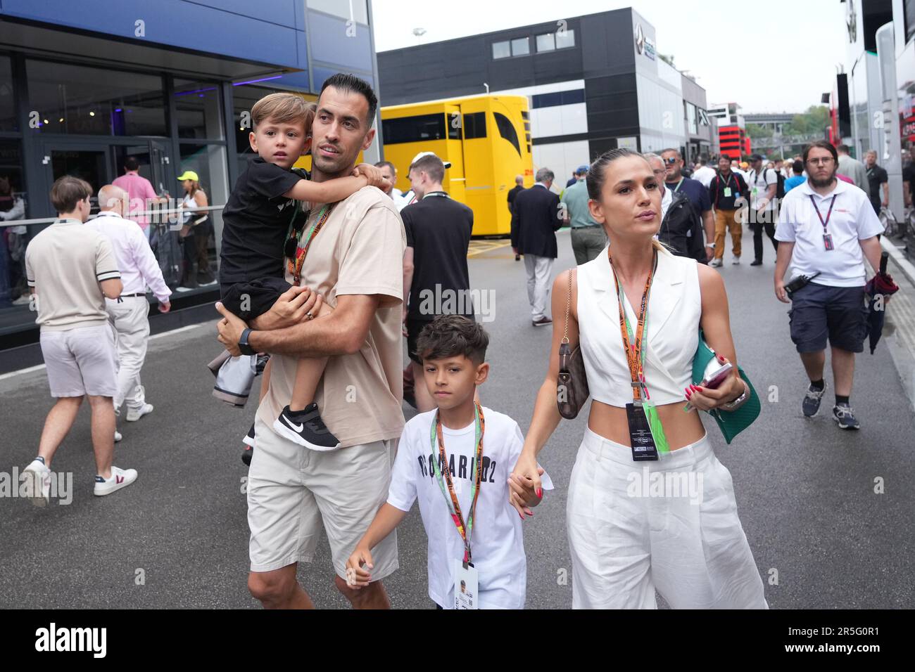 Barcelona, Spain. 03rd June, 2023. Sergio Busquets with his family on ...