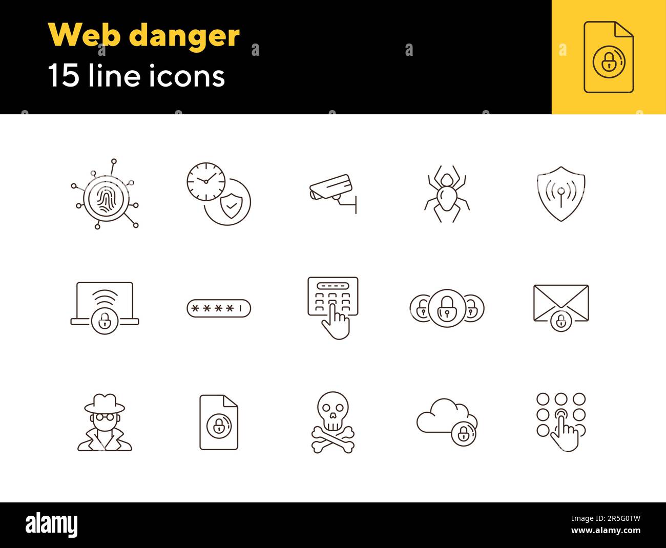 Web danger icons Stock Vector Image & Art - Alamy