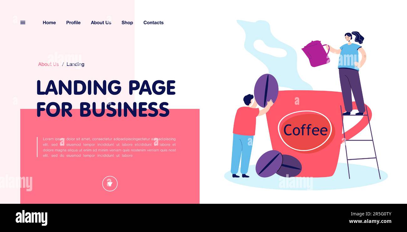 Female character making coffee hi-res stock photography and images - Alamy