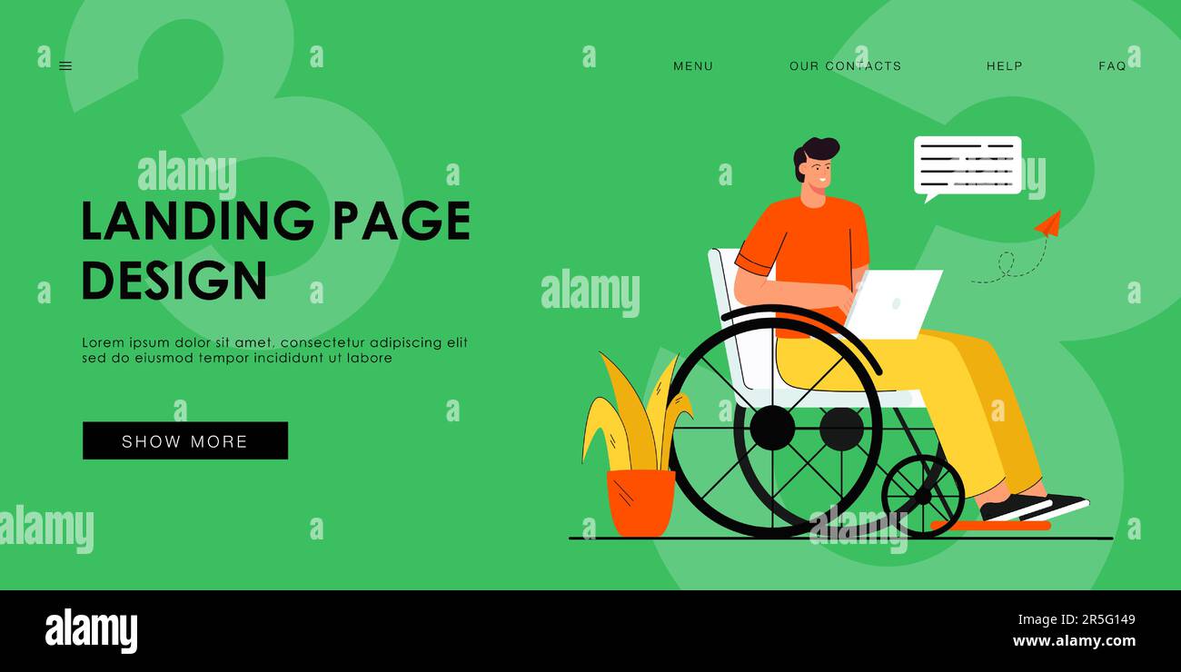 Web banner man communicating Stock Vector Images - Alamy