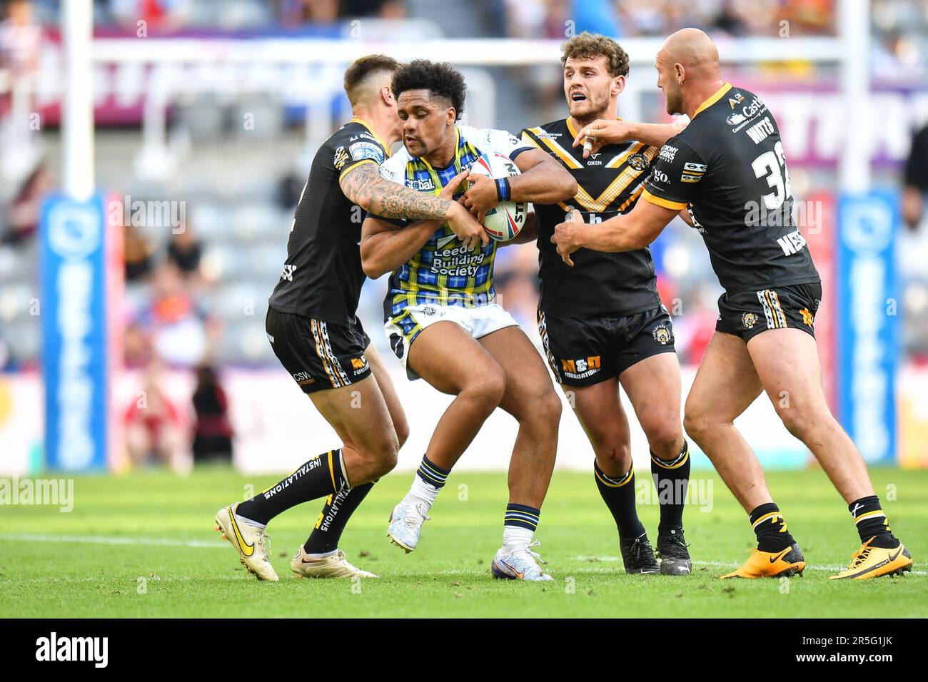Newcastle, England - 3rd June 2023 - Derrell Olpherts (16) of Leeds ...