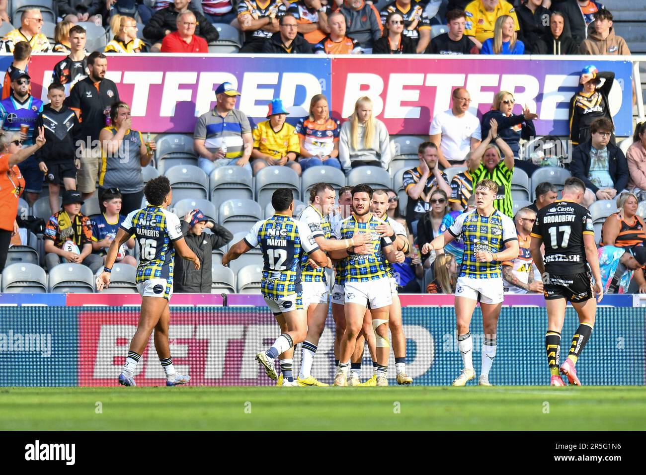 Newcastle, England - 3rd June 2023 - James Bentley (11) of Leeds Rhinos ...