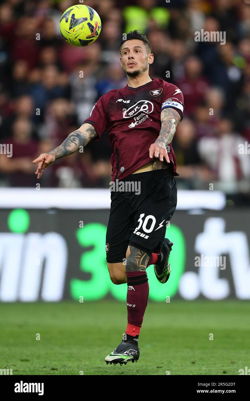 Pasquale Mazzocchi of US Salernitana in action during the Serie A match ...