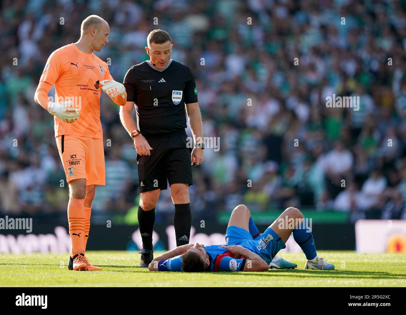 Inverness Caledonian Thistle’s Sean Welsh appears injured during the ...