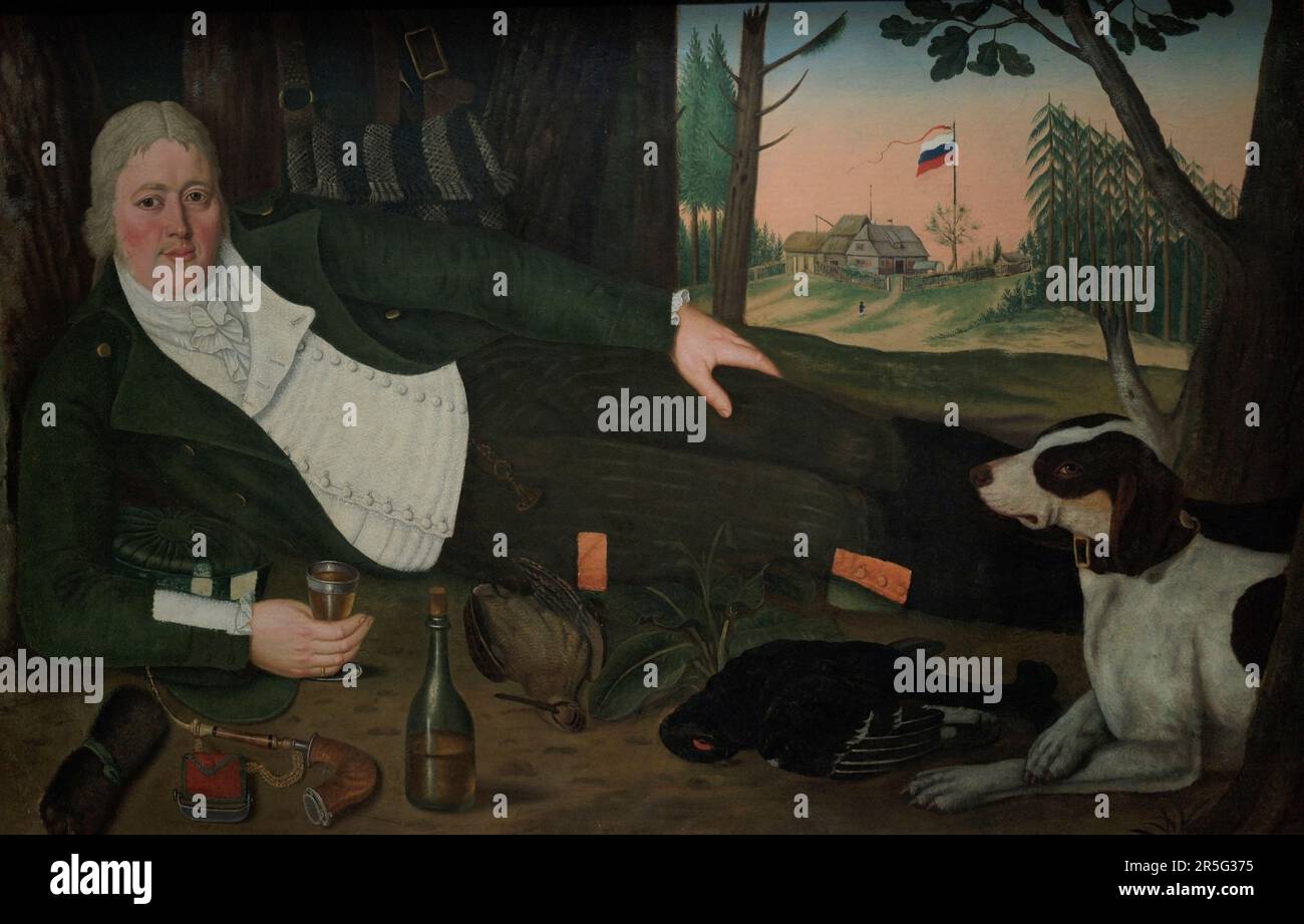 Johann Heinrich Baumann (1753-1832). Baltic German artist. Portrait of ...