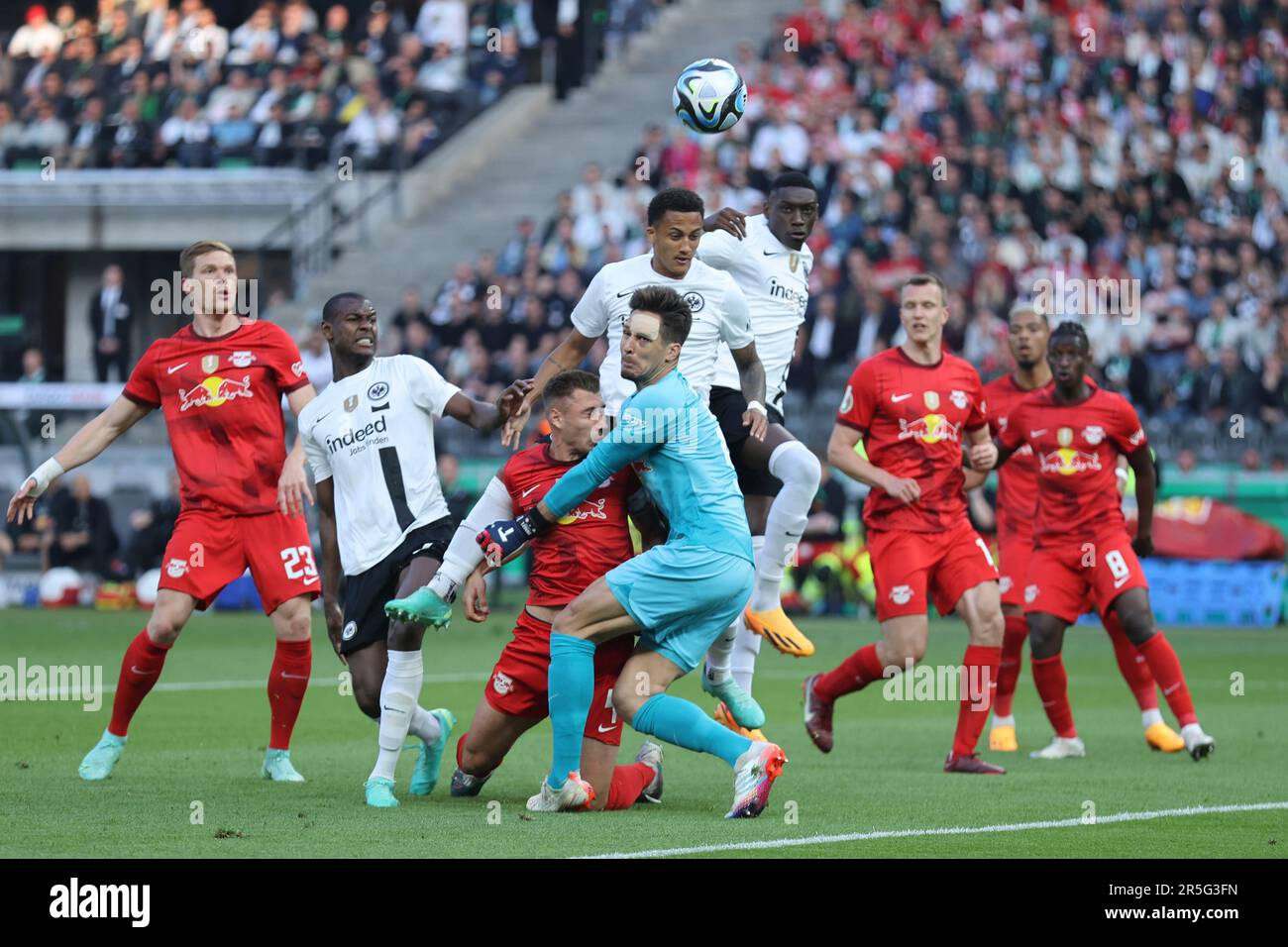 Players in action during the German soccer cup, DFB Pokal, final match ...