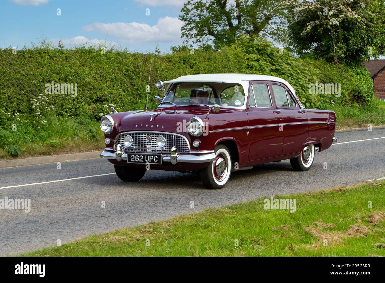 1961, 60s sixties maroon FORD CONSUL Classic vintage car, Yesteryear ...