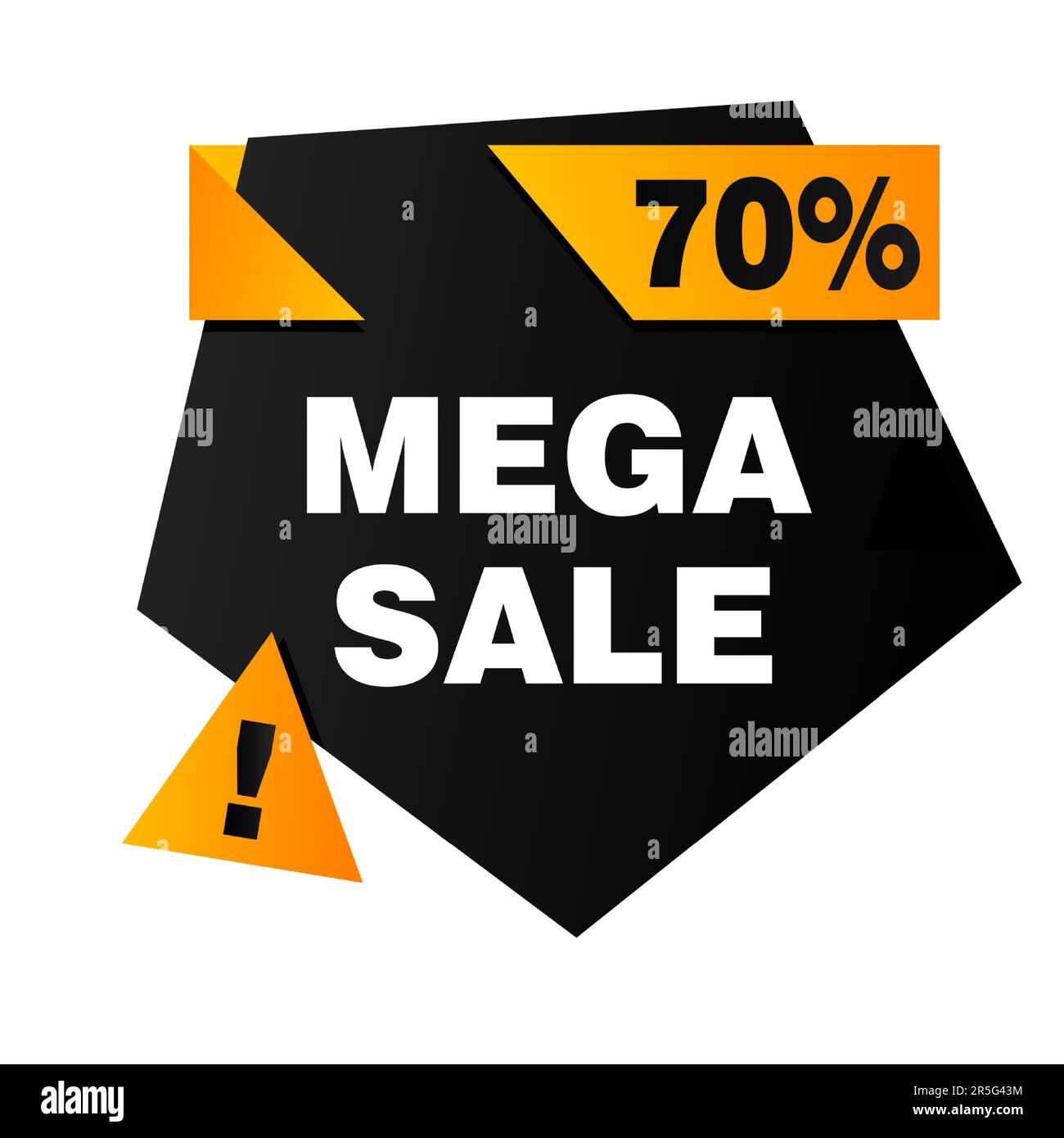 Mega sale offer banner design with 70 percent price discount Stock ...