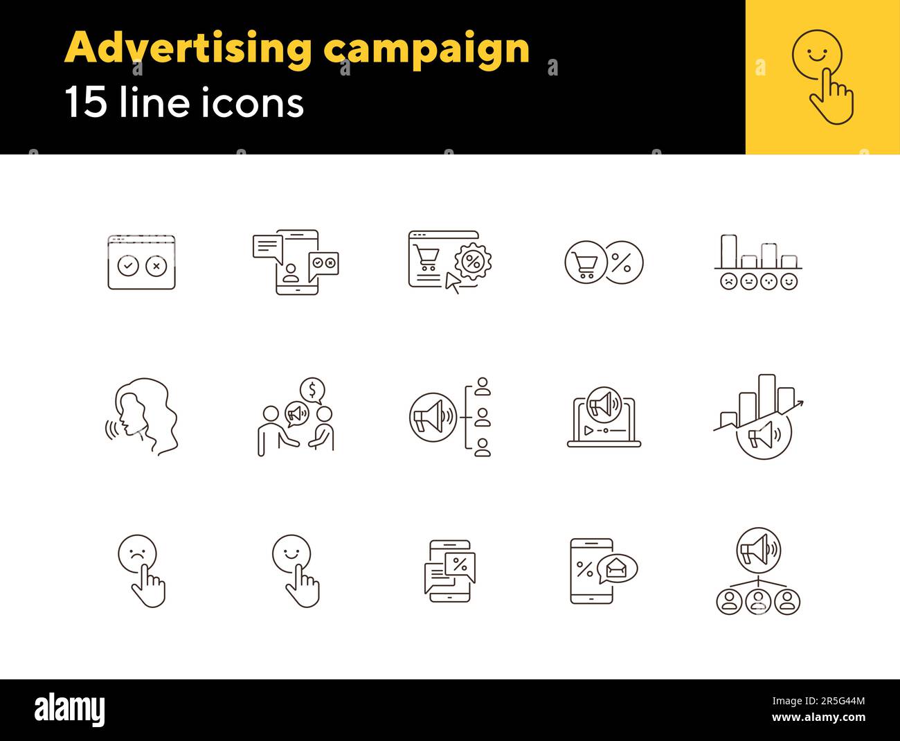 Advertising campaign icons Stock Vector Image & Art - Alamy