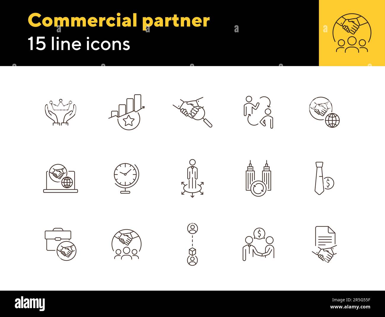 Commercial partner icons Stock Vector Image & Art - Alamy