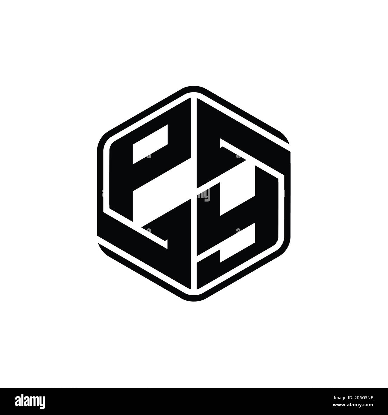 PY Letter Logo monogram hexagon shape with ornament abstract isolated ... PY Letter Logo monogram hexagon shape with ornament abstract isolated ...