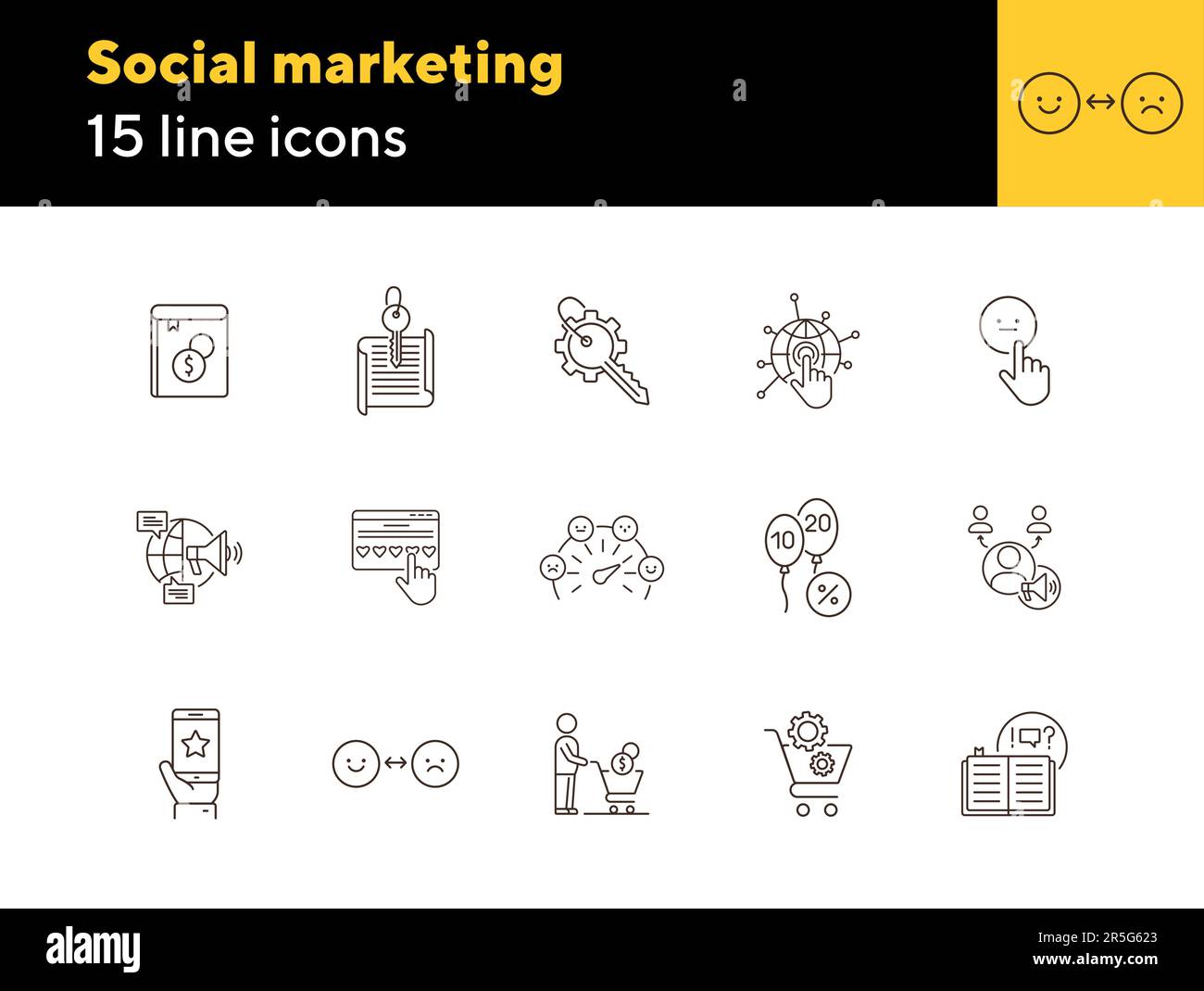 Social marketing icons Stock Vector Image & Art - Alamy