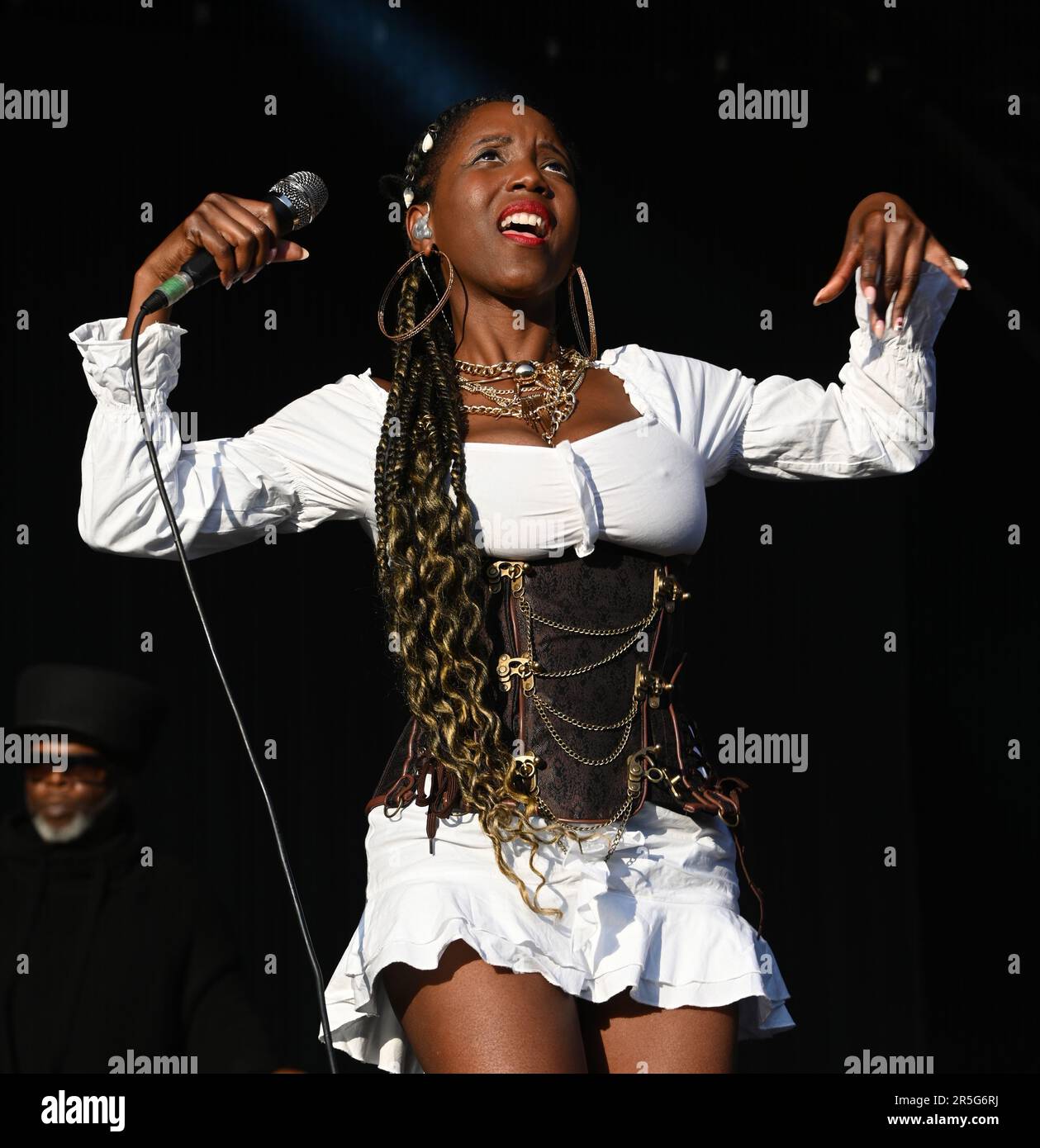 London, UK. 3rd June, 2023. Soul II Soul performs at the Mighty Hoopla ...