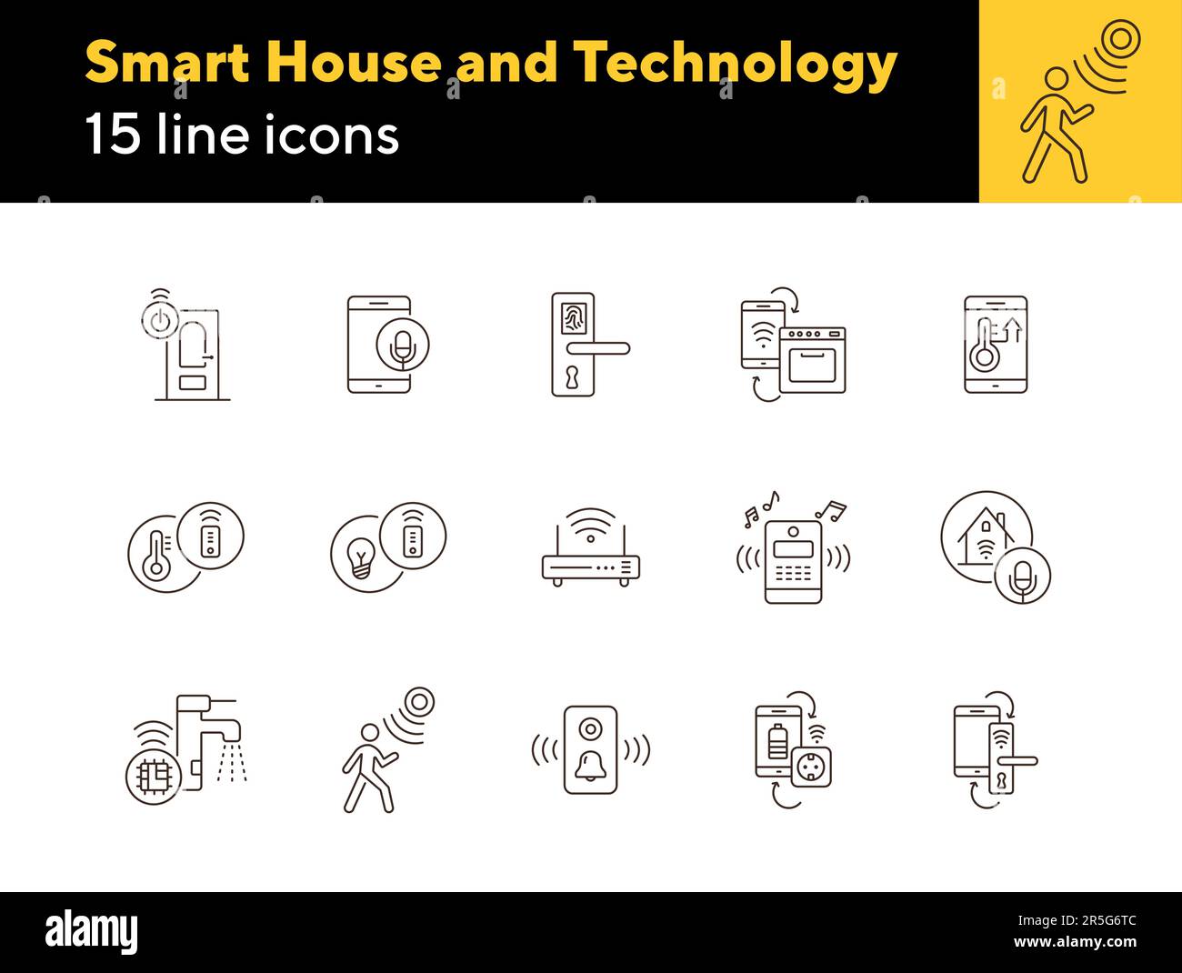 Smart House and Technology vector icon set Stock Vector Image & Art - Alamy