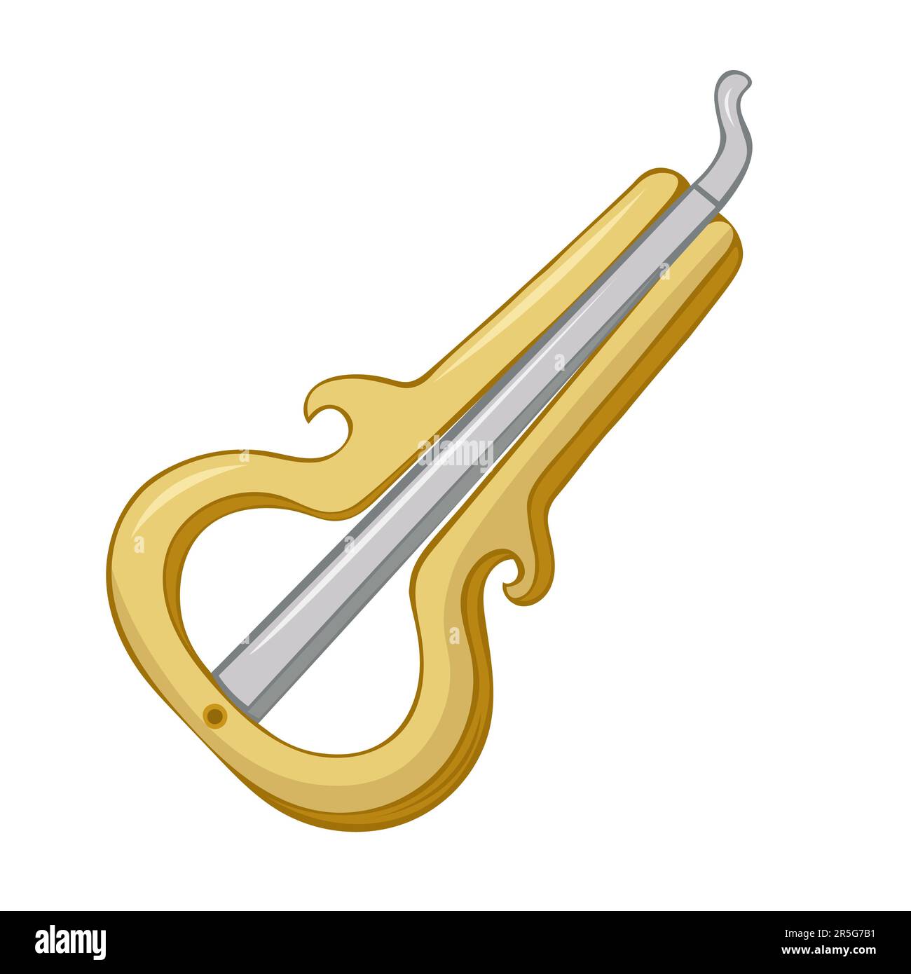 Shankobyz Kazakh traditional folk musiacal instrument. Vector ...