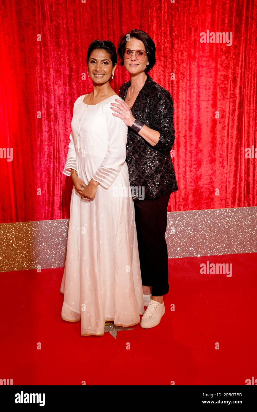 Balvinder Sopal and Heather Peace attend the British Soap Awards 2023 ...